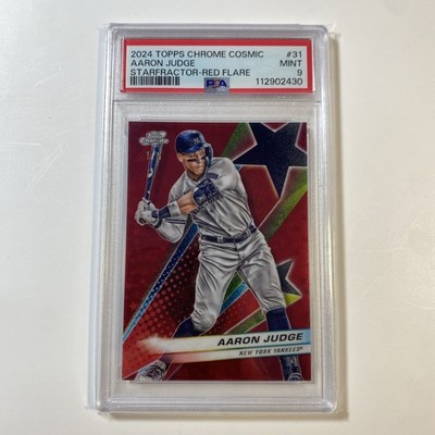 2024 Topps Chrome Cosmic Starfractor Aaron Judge /5 Red Refractor #31 ...