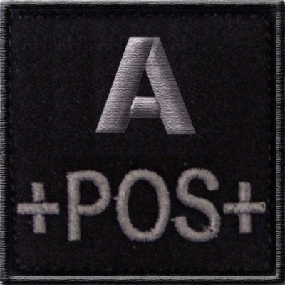 A+ Black Patch Rhesus Blood Group Positive Insignia | eBay