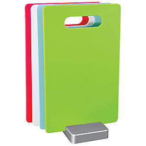 KitchenWorthy 5-piece Multi colored Cutting Board Set 4 Cutting Boards ...