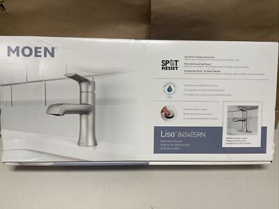 Moen Liso Single Handle Bathroom Faucet 84540SRN Brushed Nickel Finish ...