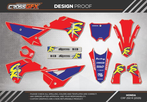 2025 CRF 250 R Graphics Kit for HONDA CRF250R 250R Decals Stickers | eBay