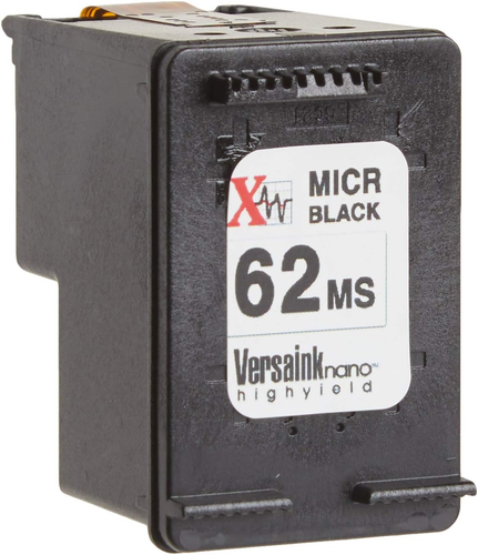 VersaInk-Nano HP 62 MS Black MICR Ink Cartridge for Check Printing ...