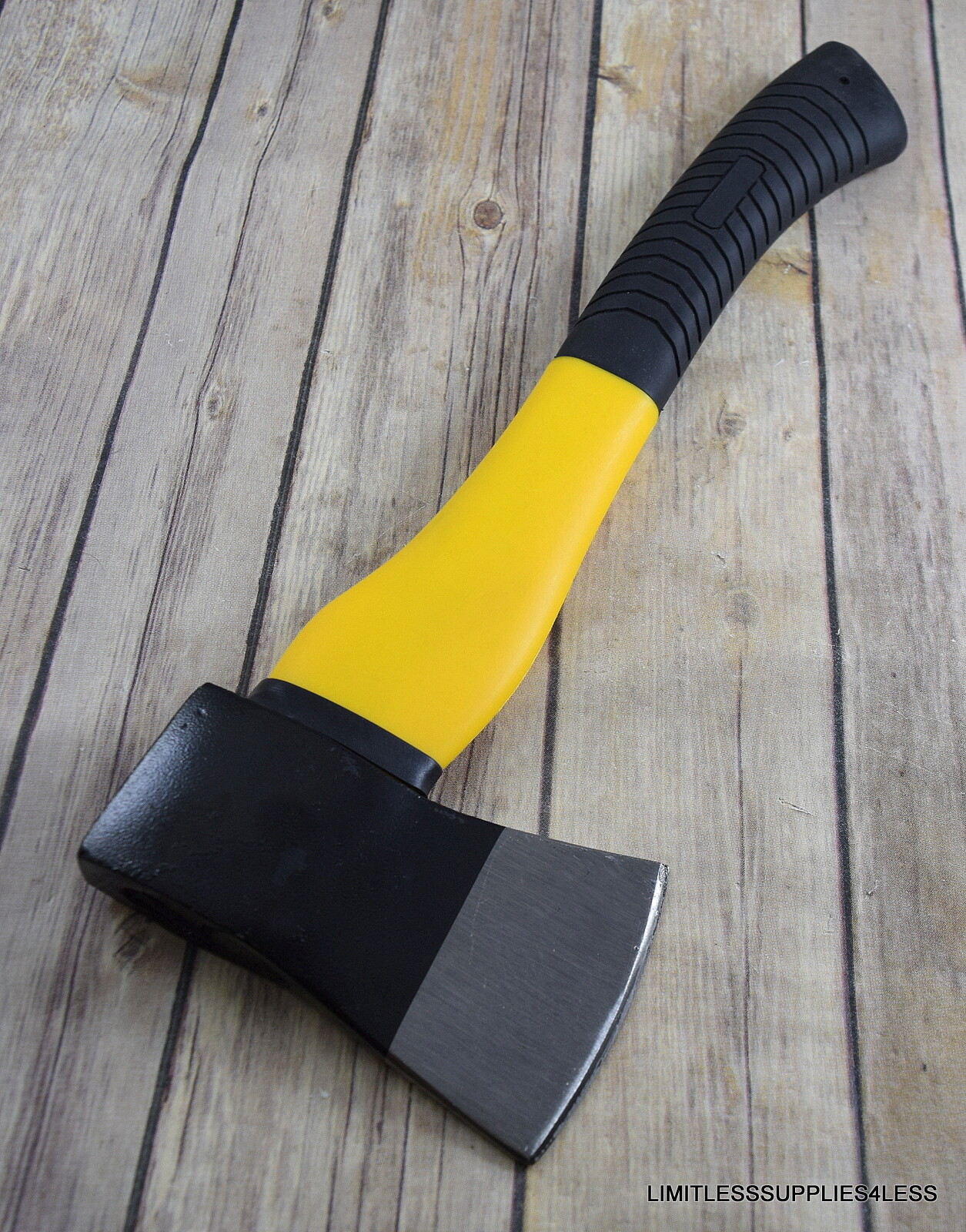 15" SURVIVAL CAMPING HUNTING TOMAHAWK AXE YELLOW/BLACK HATCHET WITH ...