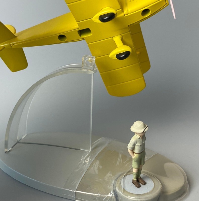 HERGE TINTIN Airplane #06 Tintin in Congo Biplane Yellow Aircraft ...