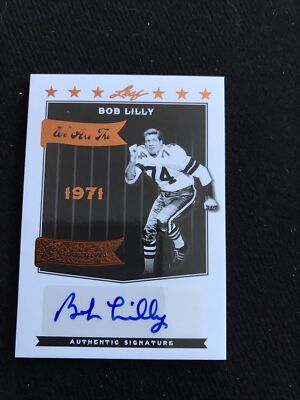 2012 Leaf Bob Lilly Bronze We Are The Champions Autograph Auto #BLI | eBay