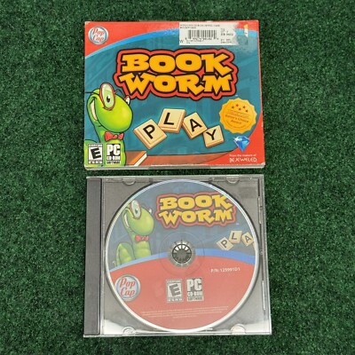 Book Worm PC CD-ROM (2002, PopCap Games) Word Puzzle Games Windows/ME ...