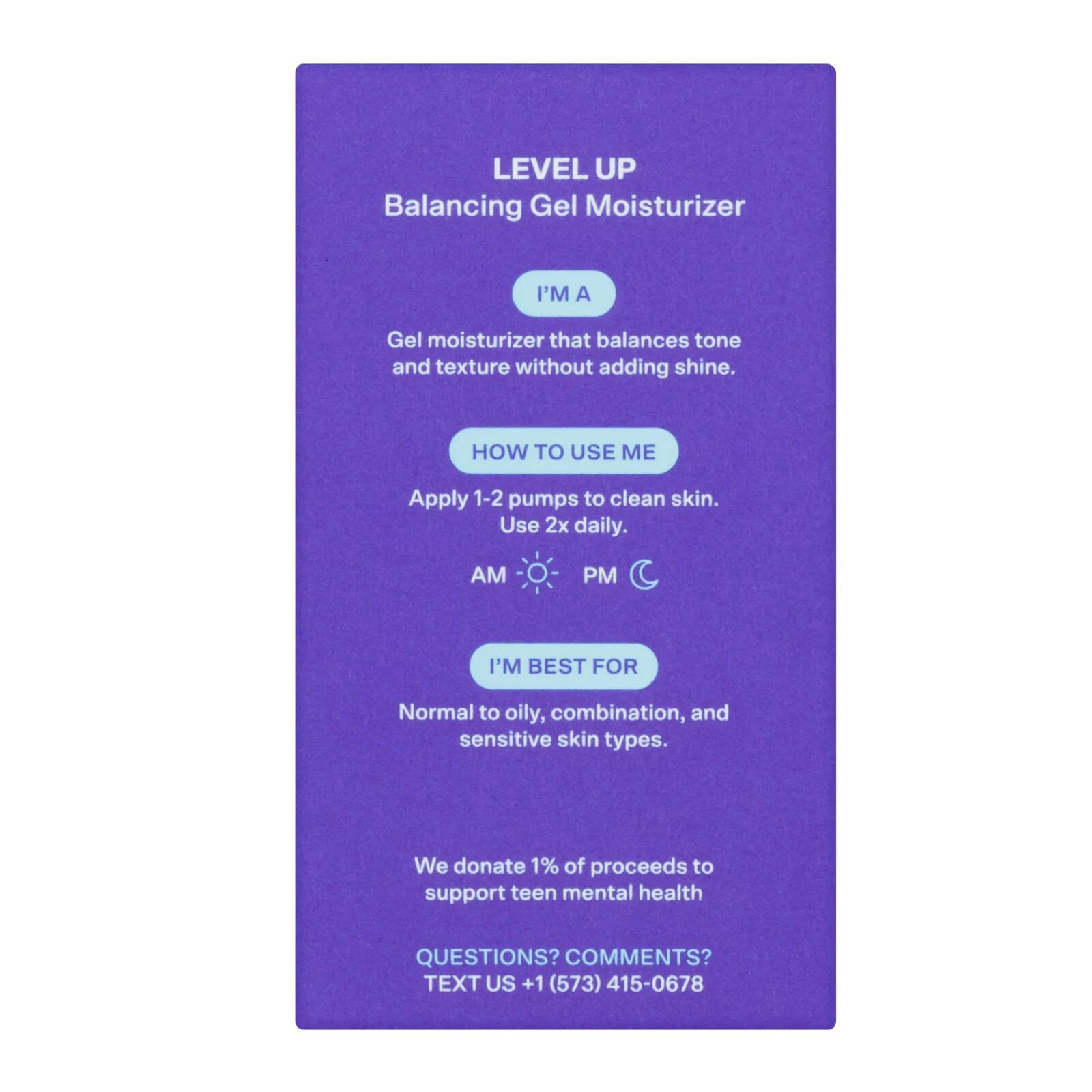 BUBBLE SKINCARE LEVEL UP BALANCING GEL MOISTURIZER 50ml UK Postage ...