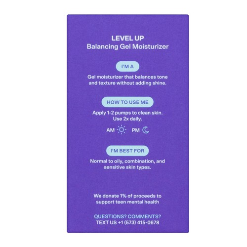 BUBBLE SKINCARE LEVEL UP BALANCING GEL MOISTURIZER 50ml UK Postage ...