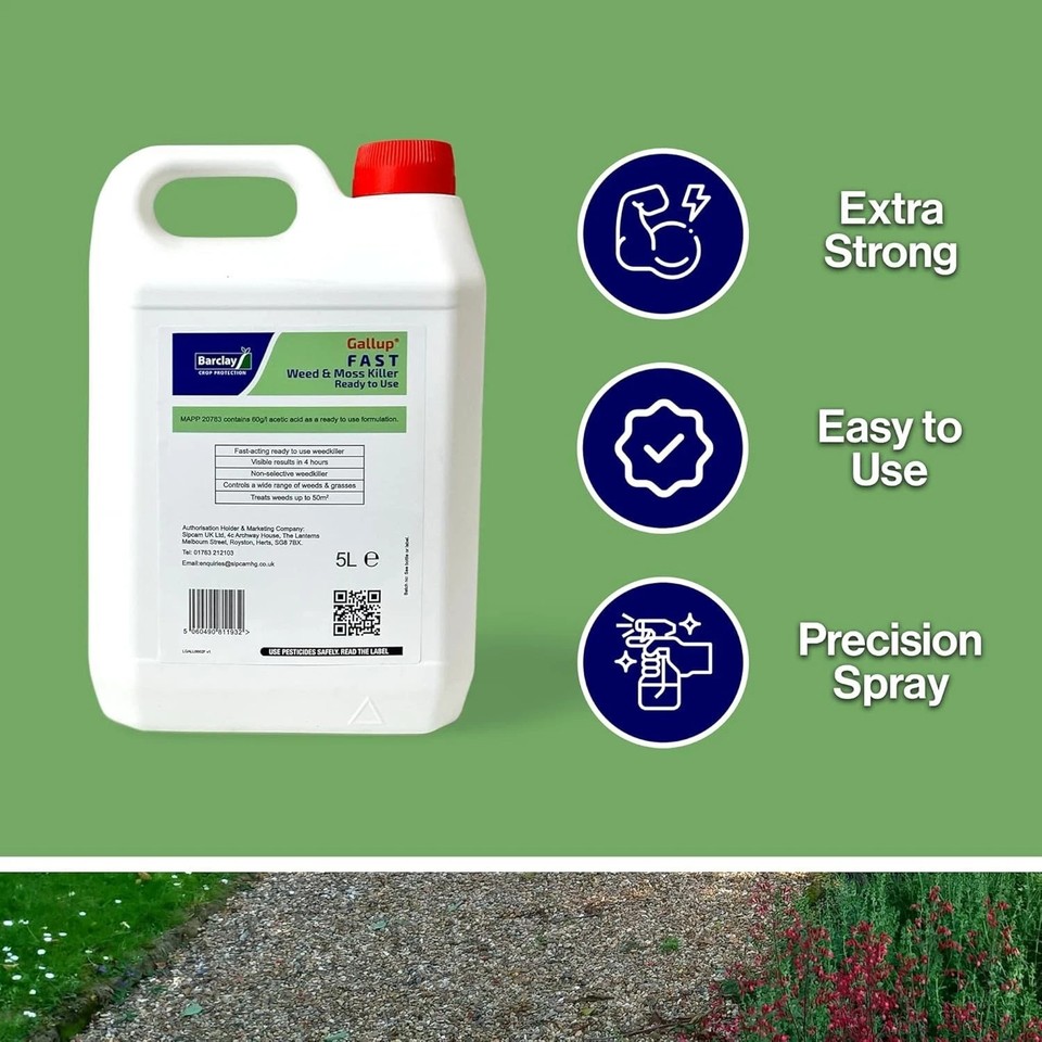 Gallup Biograde 360 5L Glyphosate Weedkiller Extra Strong Herbicide ...