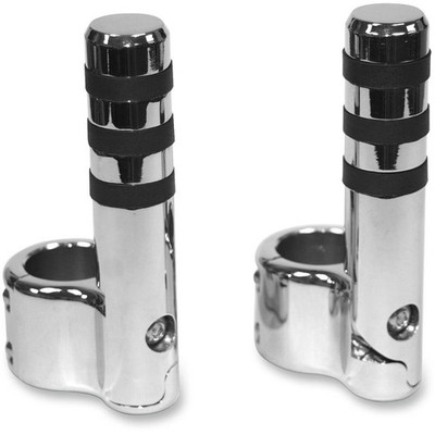 Lindby Custom Chrome Wide O-Ring Clamp-On Footpegs - 715 | eBay