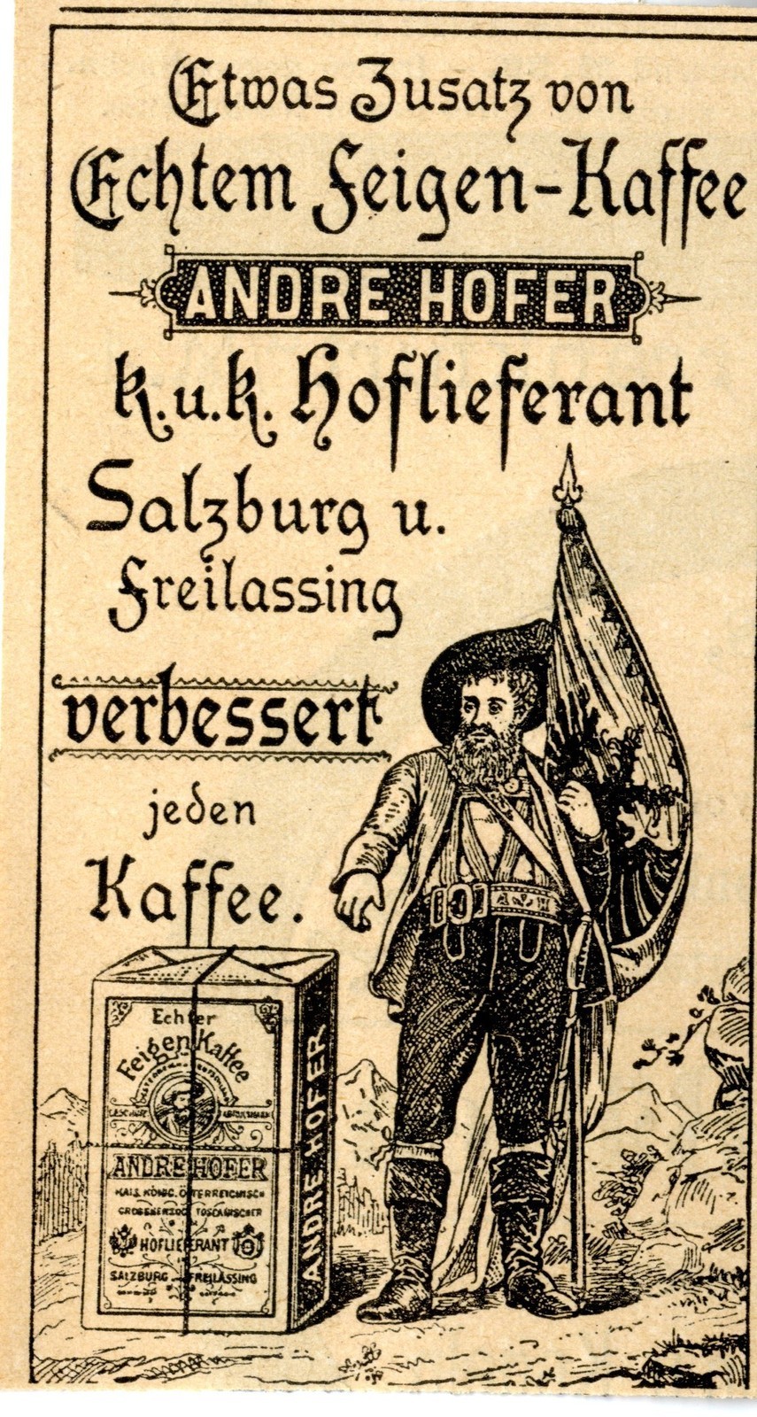 Andre Hofer k.u.k Hoflieferant Salzburg Historische Reklame von 1895 | eBay