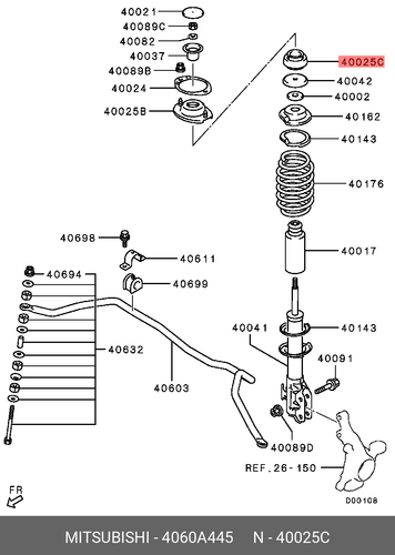 Genuine OE Insulator Front Susp St 4060A445 for Mitsubishi 4060-A445 ...