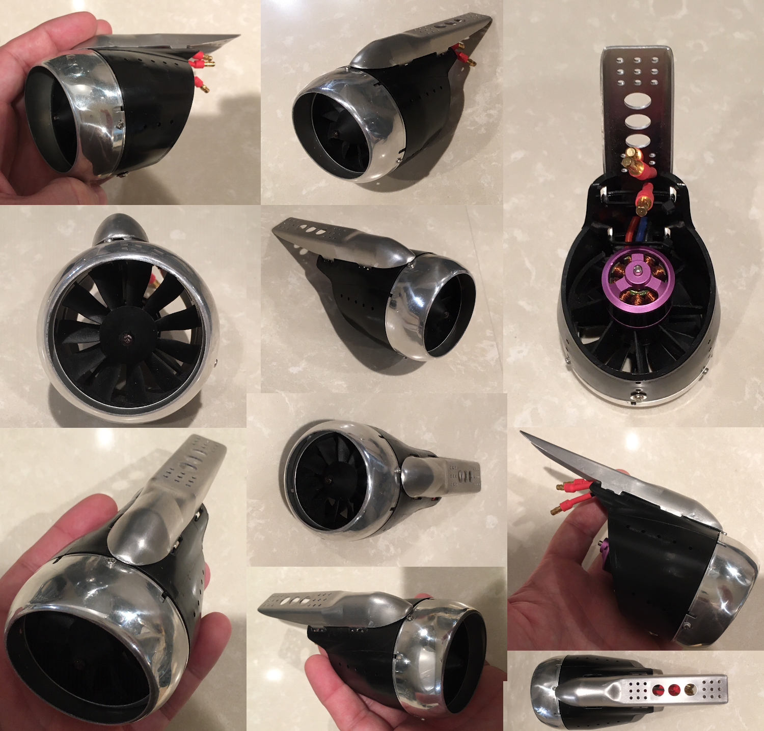 Set of 2 RC Turbo Fan Jet Engine Cowl Nacelles Kit for Airplanes Planes ...