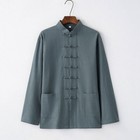 Men's Chinese Tang Coat Kung Fu Tai Chi Jacket Cotton Blends ...