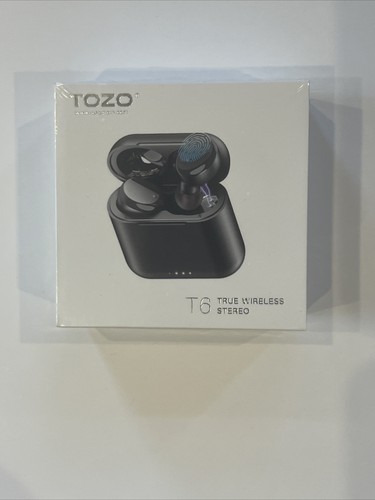 TOZO T6 True Wireless Touch Control Earbuds Deep Bass - Sport Black | eBay