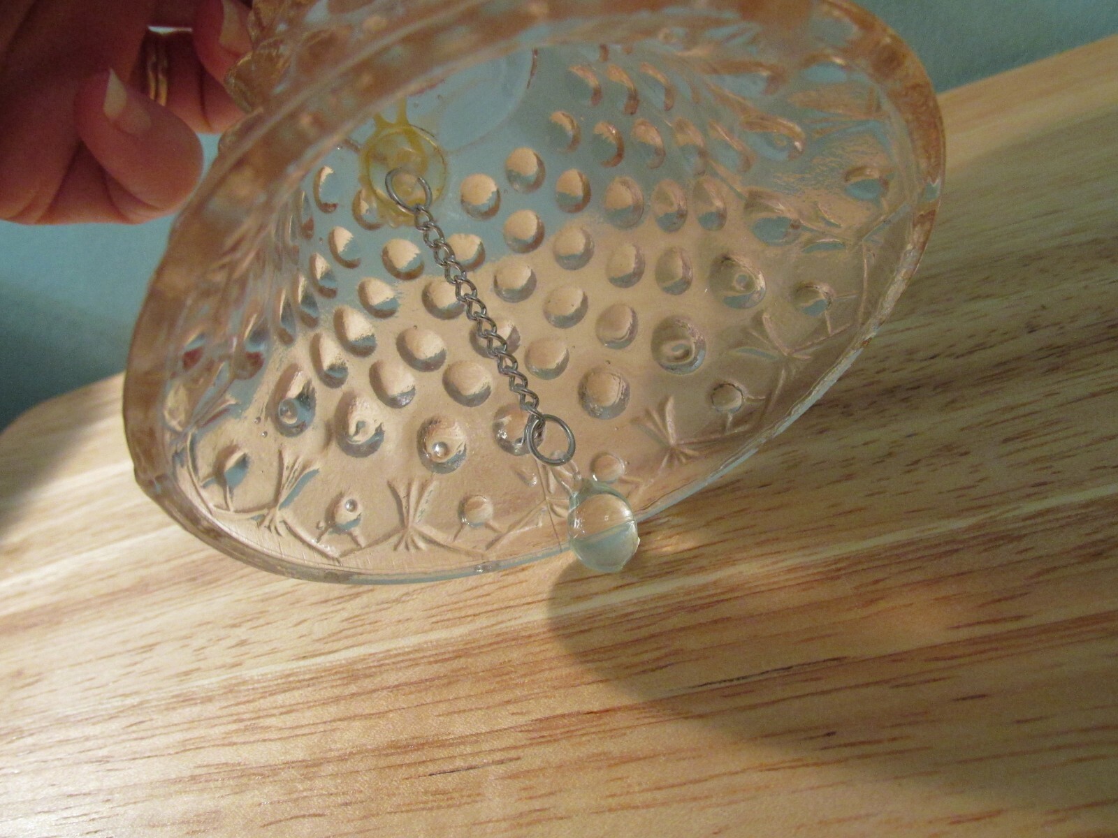 VTG Light Pink Glass Bell w/Risen Bump Pattern On Outside Surface | eBay