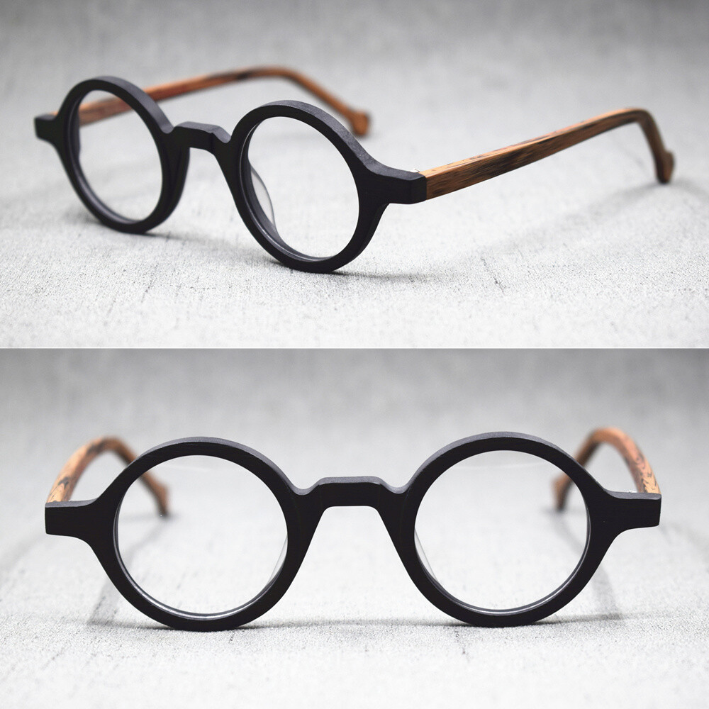 Small Round 38mm Full Rim Eyeglass Frames Acetate Hand Made Glasses ...
