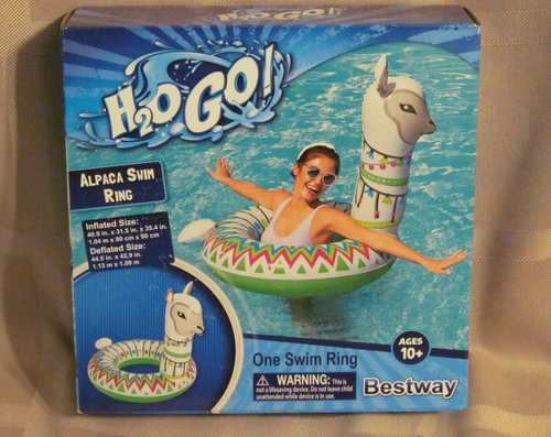 Inflatable Water Float H2O Go Alpaca Swim Ring Beach Pool New in Box ...