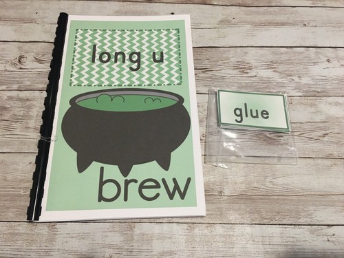 Interactive Learning Books for Children - Long Vowel “u” book - w/ 12 ...