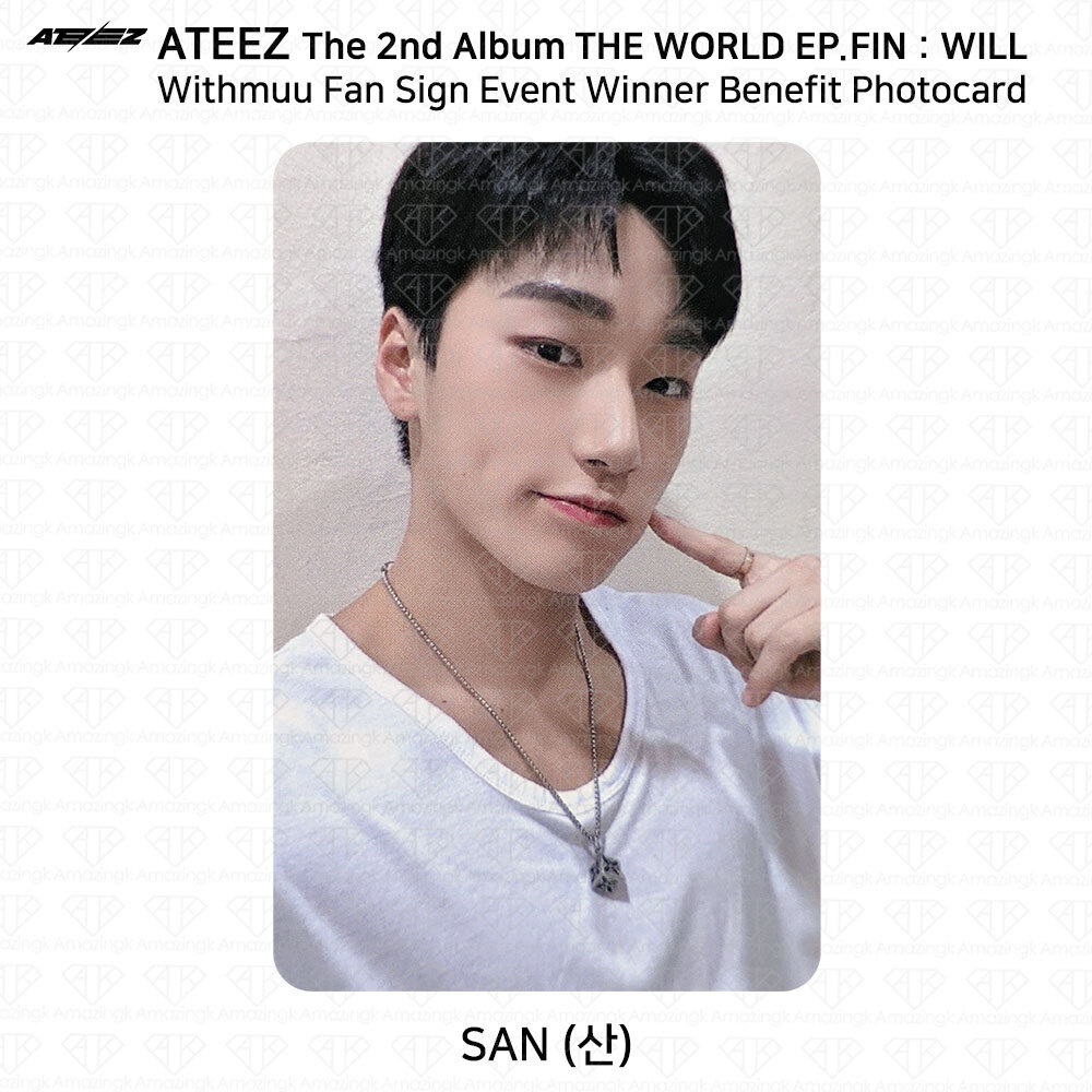 ATEEZ WORLD EP.FIN WILL Withmuu Fan Sign Event Winner Benefit Photocard ...