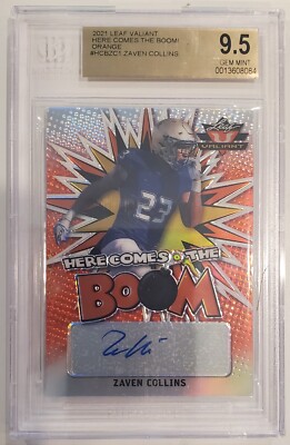 2021 Leaf Valiant Orange Zaven Collins Autograph RC 15/50 BGS 9.5 w 10 ...