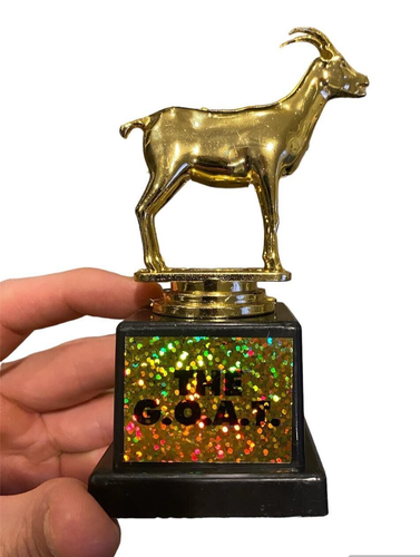 G.O.A.T. Trophy - Greatest of all Time - Funny Novelty Golden Award ...
