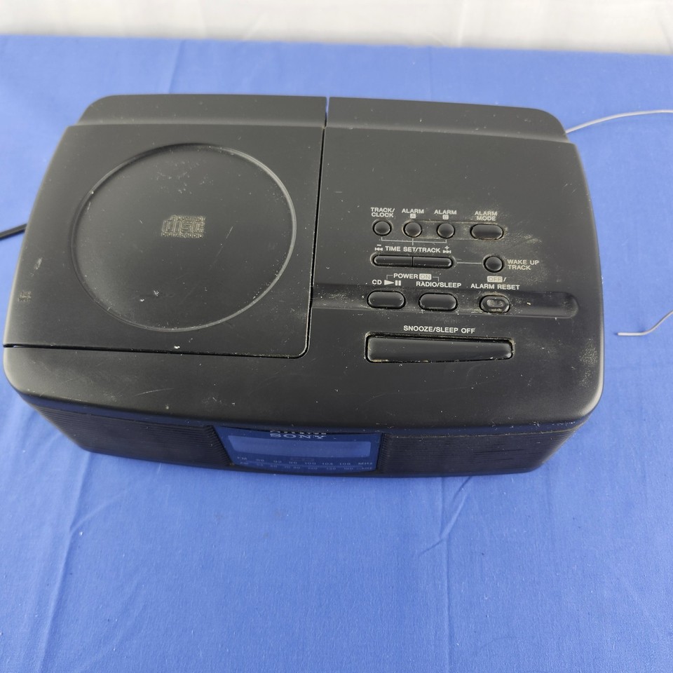 Sony CD Player Clock Radio ICF-CD810 AM/FM Stereo Dual Alarm Tested ...
