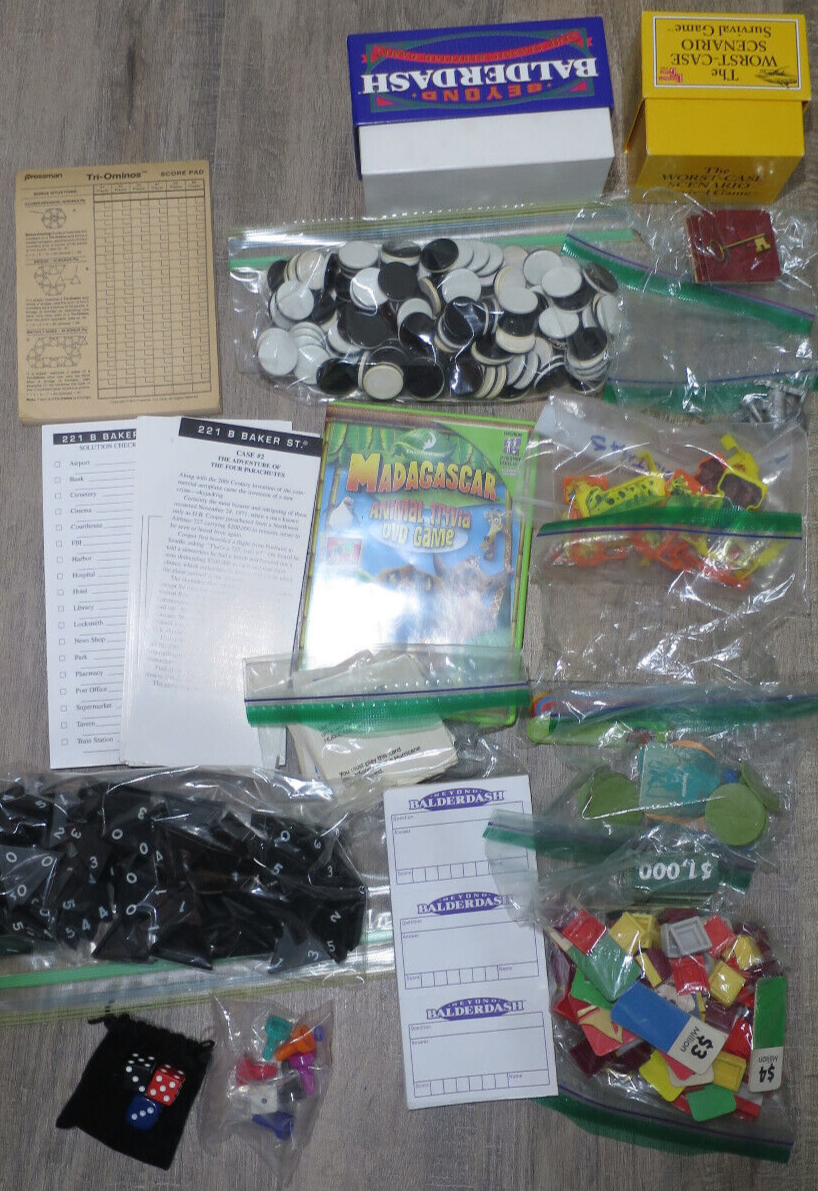 LARGE LOT of Mixed Random Board Game Pieces Replacement Parts Huge Lot ...