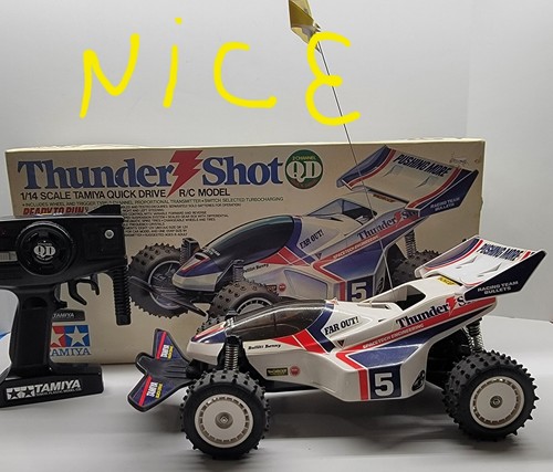 1988 TAMIYA THUNDER SHOT 1/14 SCALE QUICK DRIVE R/C MODEL ( RUNS ...