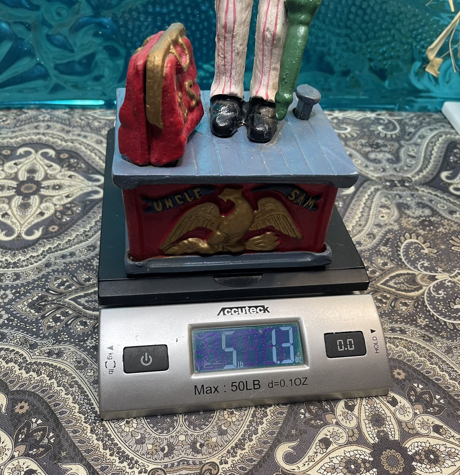 Vintage Cast Iron Mechanical Coin Bank Reproduction | eBay