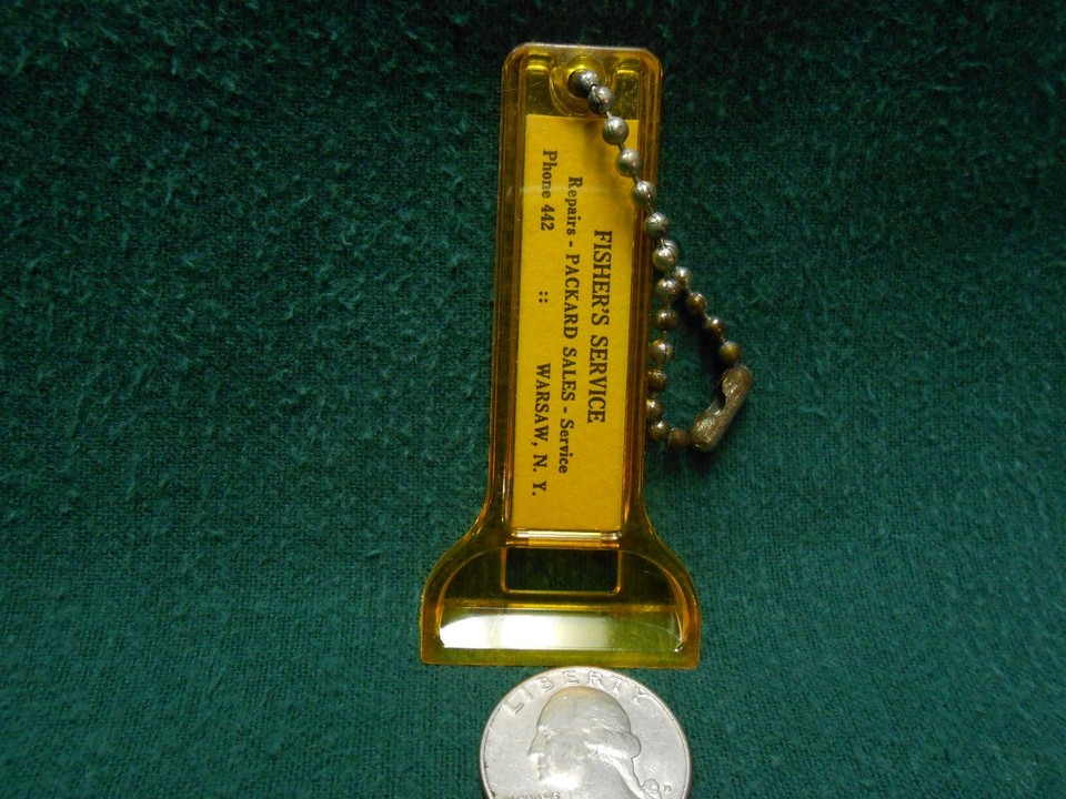 ORIGINAL PACKARD COLLECTIBLE KEY CHAIN ICE SCRAPER FISHER'S SERVICE ...