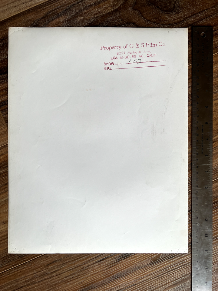 Original 1950s Flame Fury Cheesecake Hollywood HUGE 11x14 Burlesque Pin ...