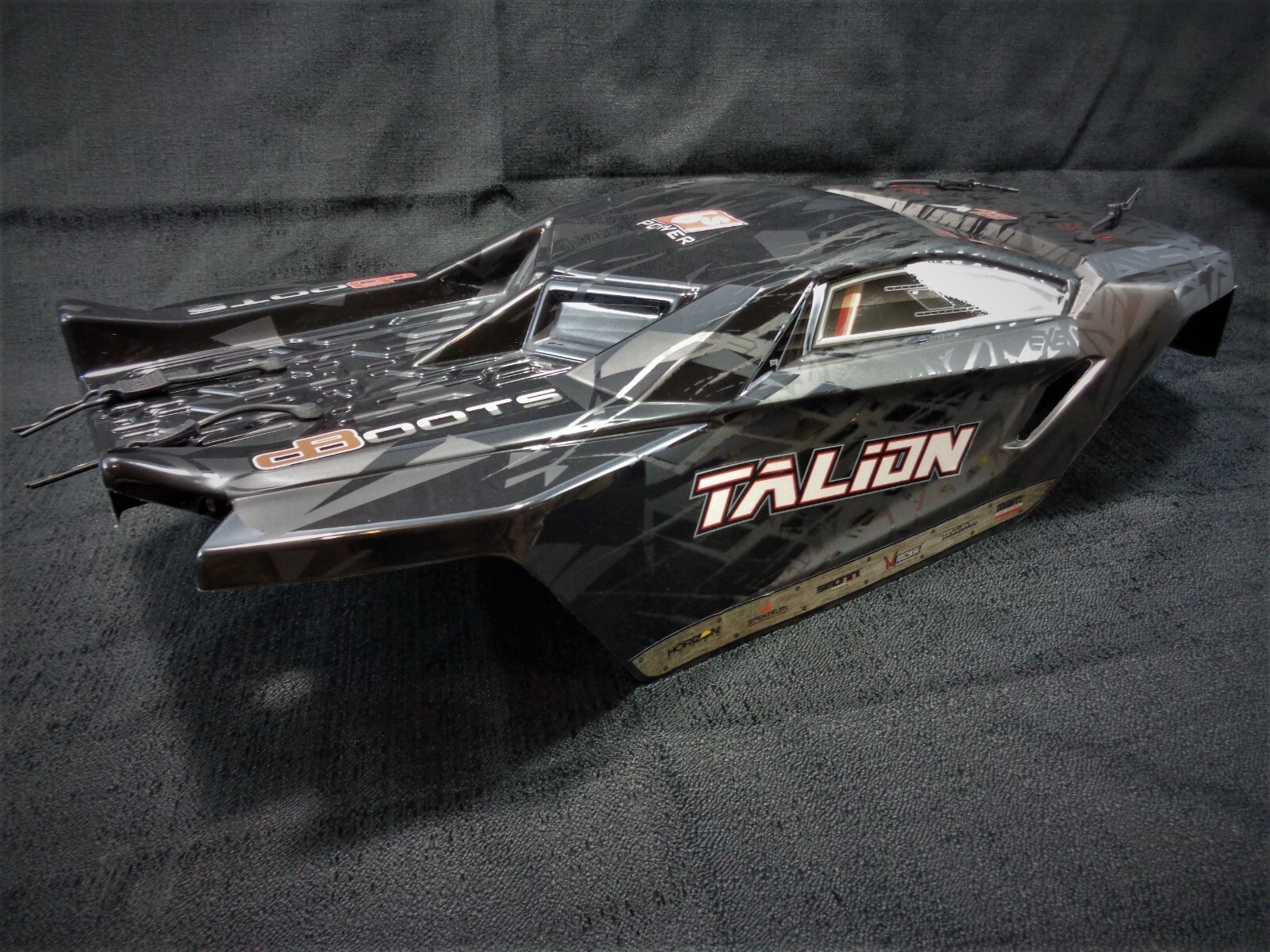 Arrma Talion EXB 6s Factory Painted Black Body Shell w/ Clips Pins 1/8 ...