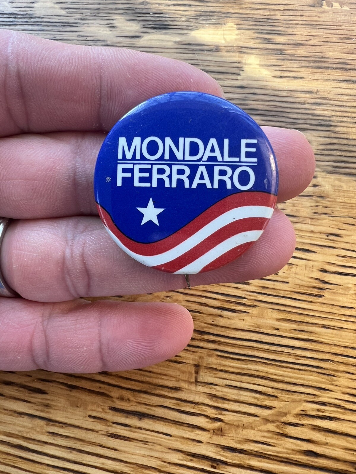 Vintage 1984 Mondale Ferraro Campaign Pin Pinback Button | eBay