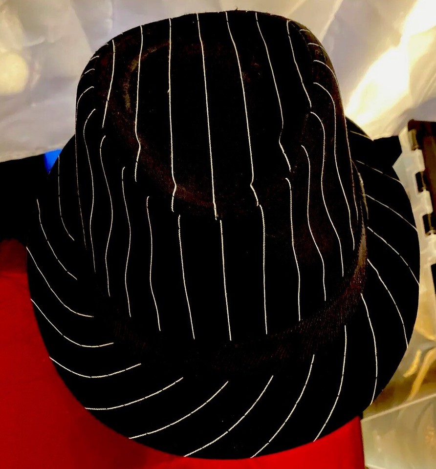 Quicksilver Black PinStriped All Occasion Fedora Hat W/ Black Stylish ...