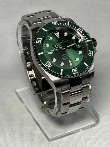 NEW Seiko MOD Hulk Green Bezel/Dial Sub 40mm NH35 Automatic Watch 🇺🇸 US ...