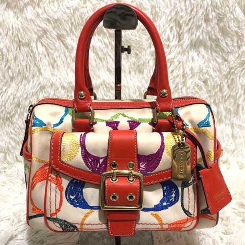 Coach Handbag Multicolor Signature | eBay