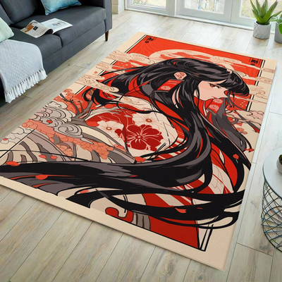 Anime rug, kids room rug, anime decor rug, japanese anime rug, manga ...
