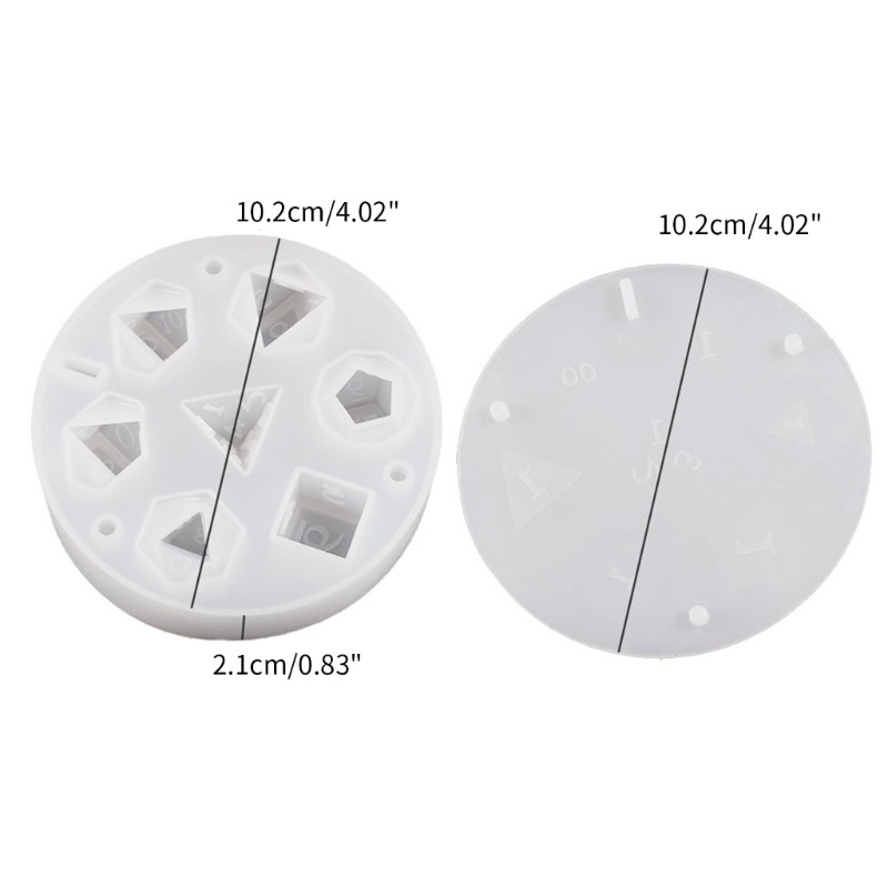 Resin Casting Polyhedron Game Dices Moulds Number Moulds for Diy Board ...