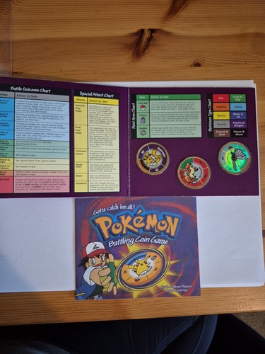 Hasbro Vintage Pokemon Battling Coin Game 3 Unique Coins 1999 | eBay