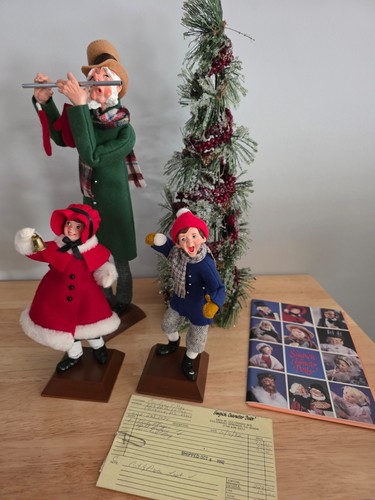 3 1992 Vintage Simpich Character Dolls Flute Player, Bell Ringer ...
