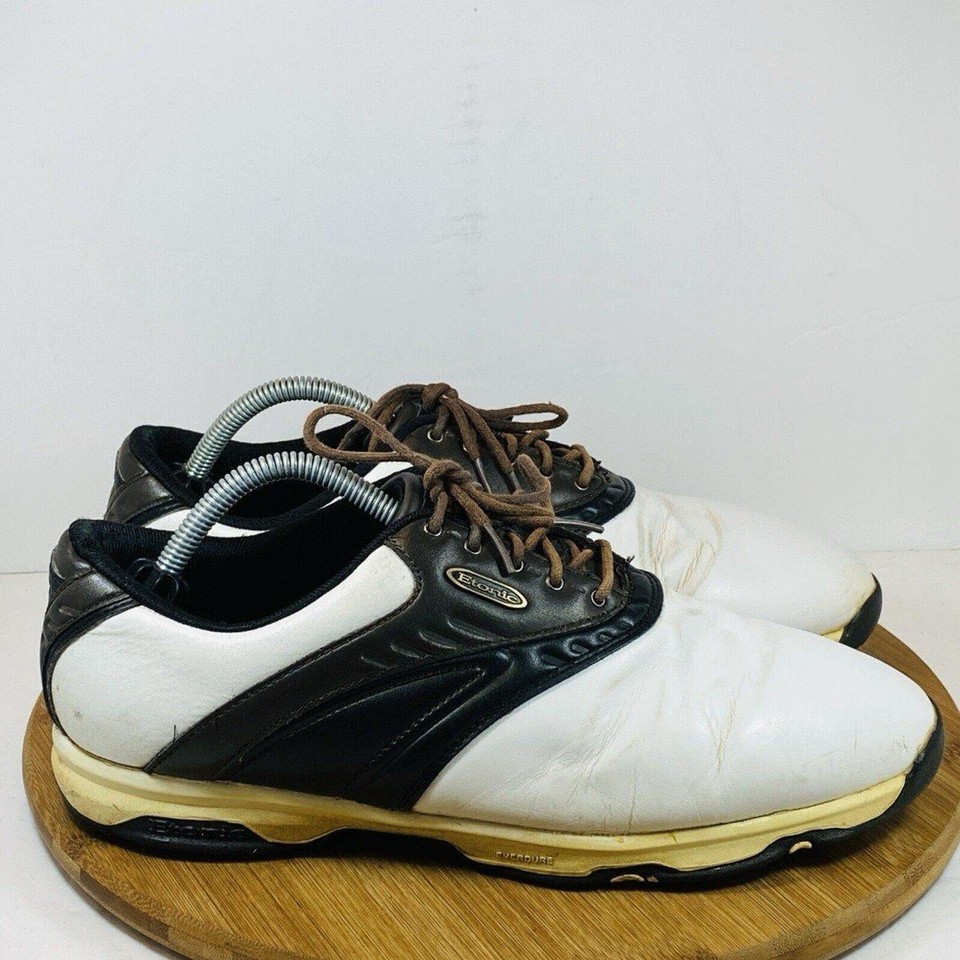 Etonic Men’s Golf shoes leather 10.5 white brown lace up | eBay