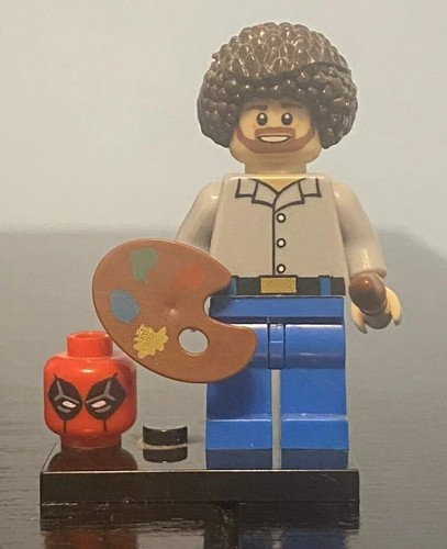 BOB ROSS + DEADPOOL Head LEGO MINIFIGURE marvel Happy Little Brick ...