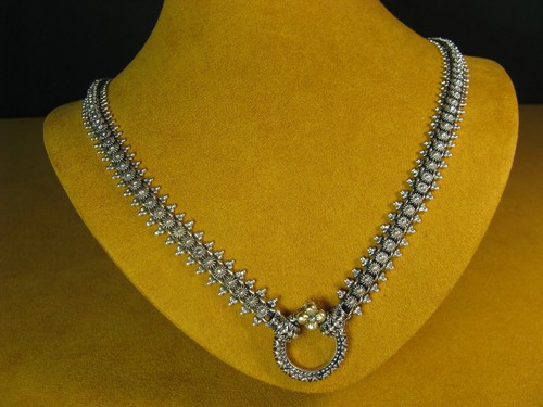 EASTERN CHAIN NECKLACE BARBARA BIXBY SS 18K O FLOWER RING CONNECTOR ...