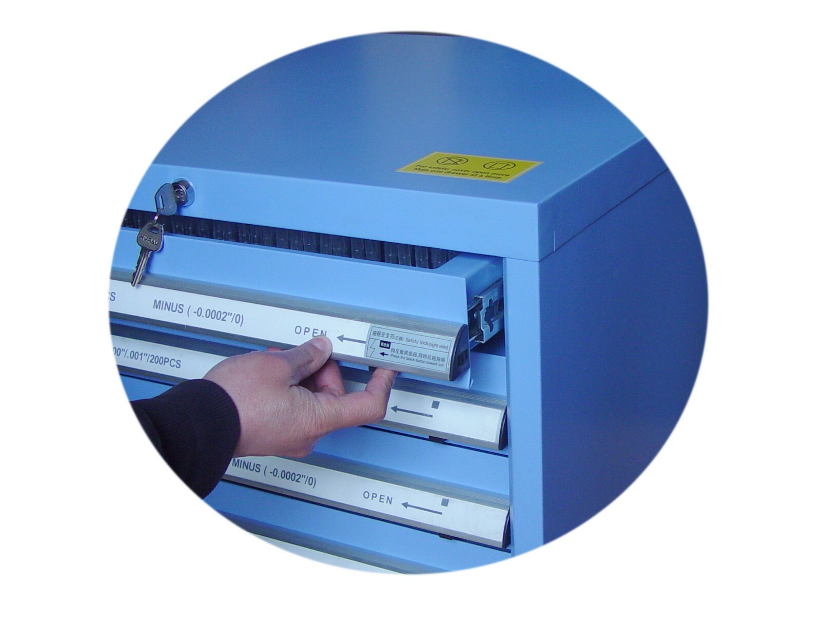 Empty Cabinet Steel Case Box Of Complete Pin Gage 0.061-1" ,990 pins ...