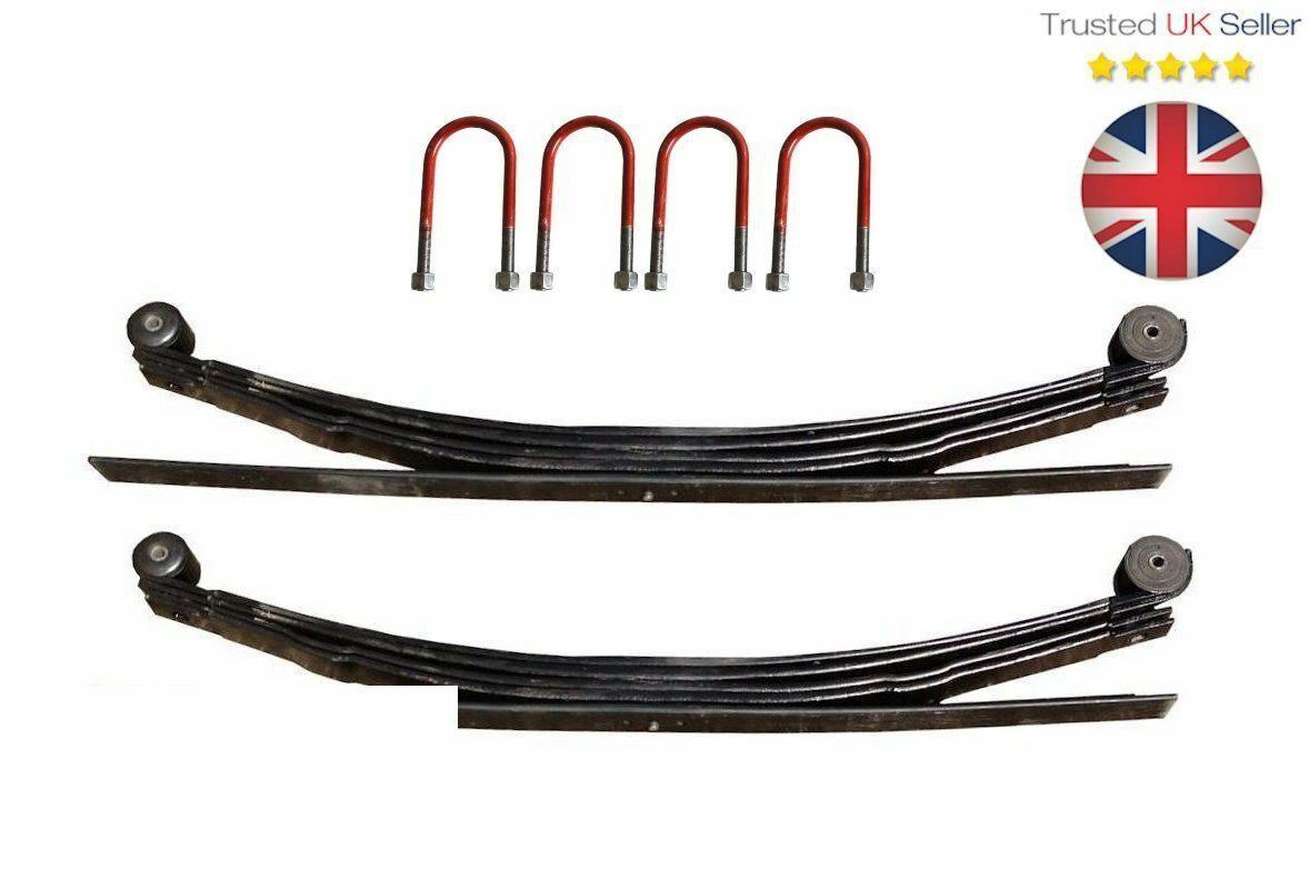 FORD TRANSIT PAIR OF HEAVY DUTY 4+1 5 LEAF SPRINGS 2.4 RWD + UBOLTS ...