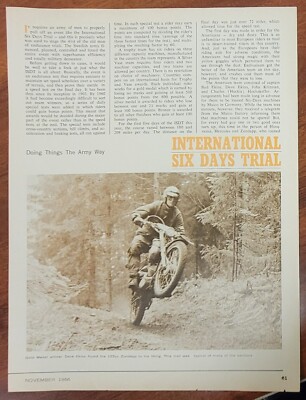 1966 International Six Days Trial Motorcycle Race 2p article Dave Ekins ...