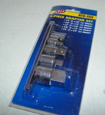 ATD 1/4" 3/8" 1/2" 3/4" Drive Socket Adapter Set - 5 pcs NEW in Package ...