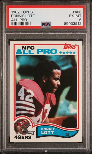 1982 TOPPS ALL-PRO #486 RONNIE LOTT ROOKIE RC PSA 6 | eBay
