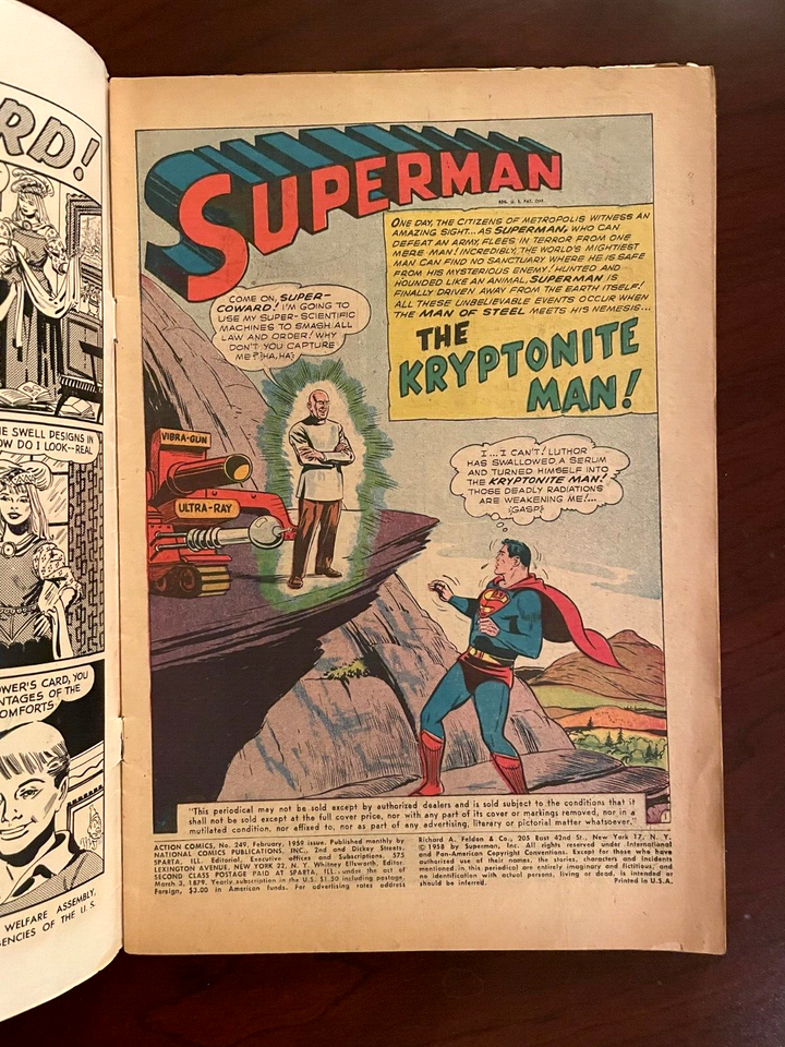 Action Comics #249 (DC Comics 1959) Silver Age Lex Luthor Al Plastino 4.0 VG | eBay